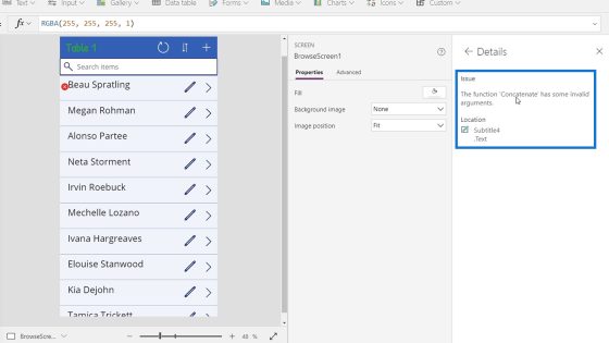 Microsoft Power Apps Tutorial | Error Checking – Master Data Skills + AI Microsoft Power Apps Tutorial | Error Checking – Master Data Skills + AI