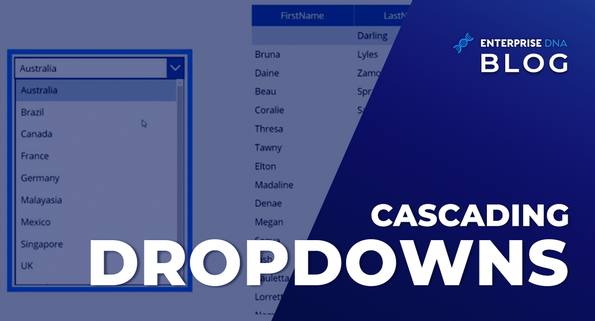 Cascading Dropdowns In Canvas Apps